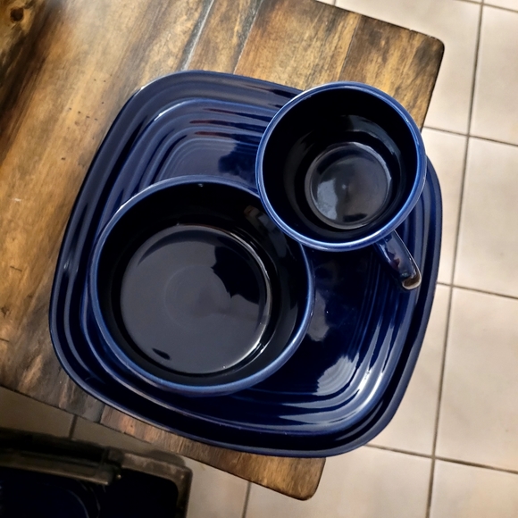 Fiestaware | Kitchen | Copy Copy 4 Pc Square Fiestaware Set Colbalt ...